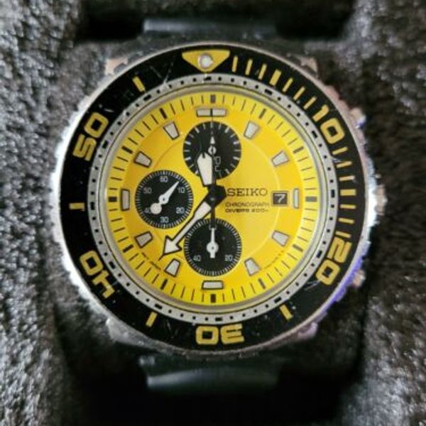 Scarce Diver SEIKO Yellow Cesar SNDA15 all original & running strong ...