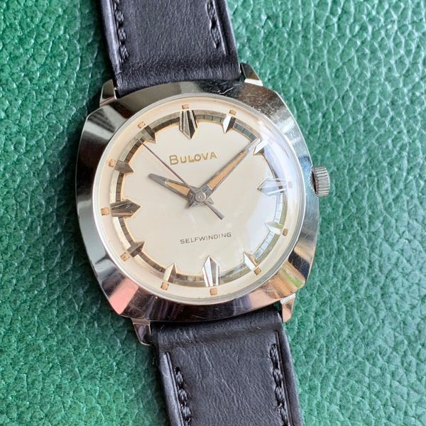 1965 Bulova Ref. 2649 Automatic Stainless Steel Wristwatch - Pumpkin ...