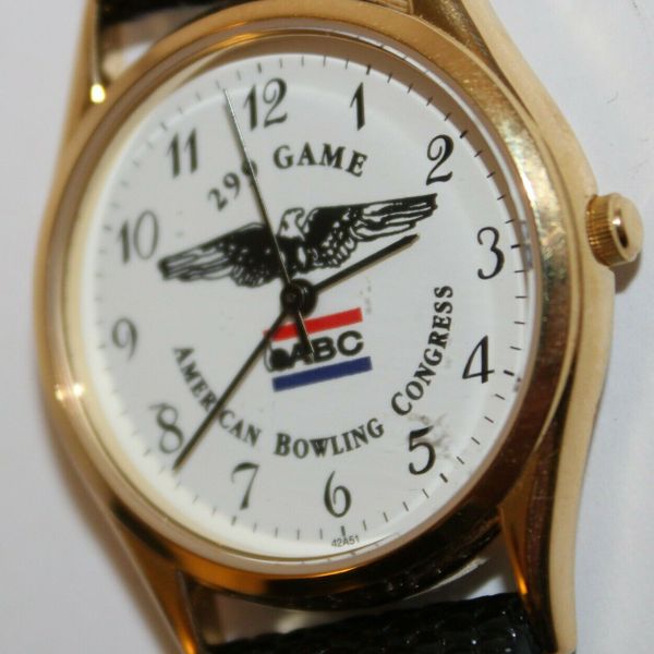 Bulova 299 game American Bowling congress wrist watch quartz working ...