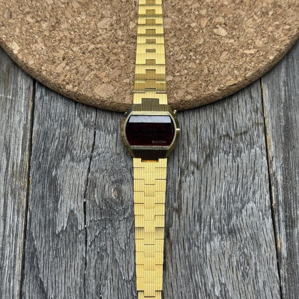 vintage bulova red led watch | WatchCharts Marketplace