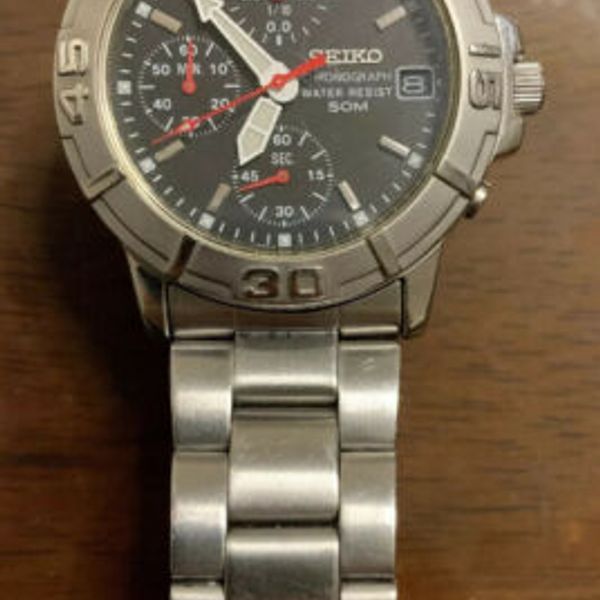 Seiko Chronograph Mens quartz battery Watch V657-8069 | WatchCharts ...