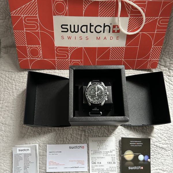 Omega X Swatch Mission To The Moon ð Moonswatch Watch Authentic With ...