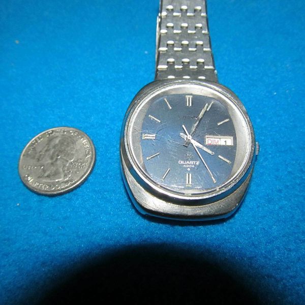 Seiko 4004 5029-T Watch Blue Face 538667 Quartz Men's SS Band Original ...