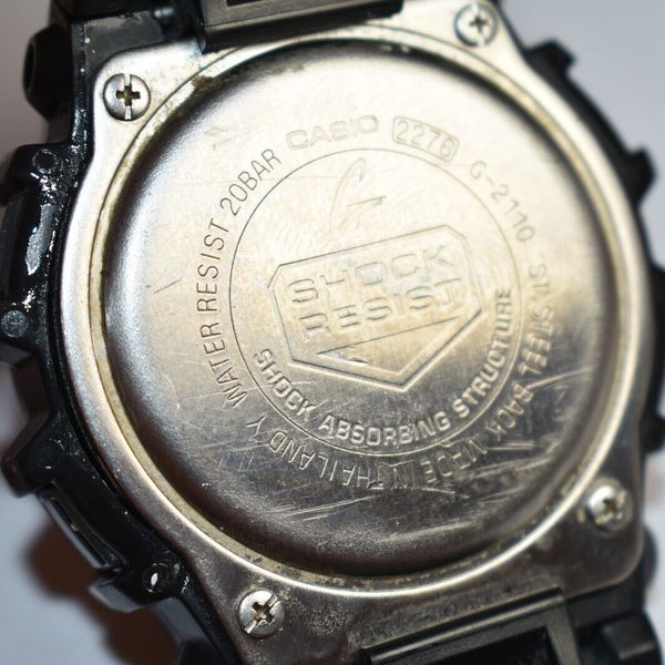 Casio G2110-1V (2276) Digital Black Men's Watch Data Memory NEW BATTERY ...
