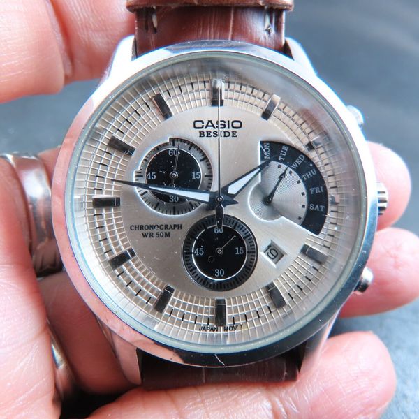 BEM-501 Casio Beside Chronograph Daydate Quartz Men Watch | WatchCharts ...