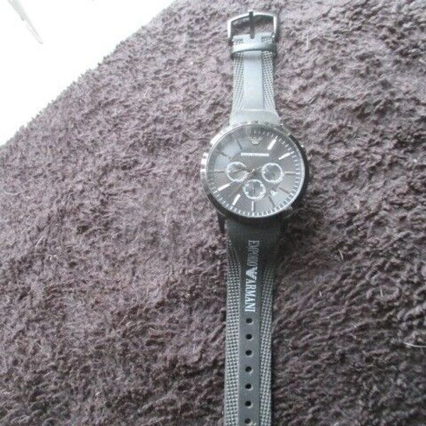 Emporio Armani AR2461 Mens Sportivo Watch - Black Silicon Strap ...
