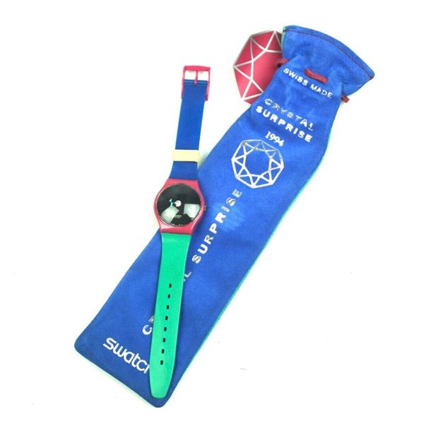 A Vintage Swatch 1994 Crystal Surprise Quartz Watch With Pouch ...