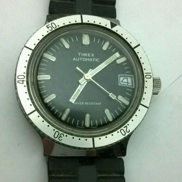 Vintage Timex Automatic Diver Wristwatch Date Rotating Bezel Watch FOR ...