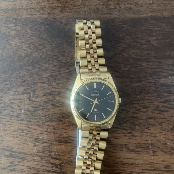 Seiko 5Y23-8A69 SQ Quartz President Style Watch Day/Date, 36mm Working | WatchCharts Marketplace
