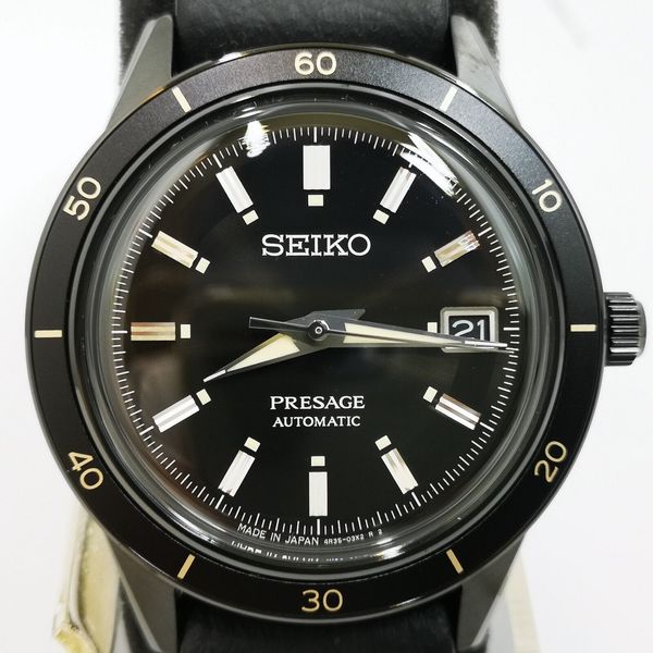 SEIKO PRESAGE BASIC SARY215 Black Automatic Mechanical Men's Watch New ...
