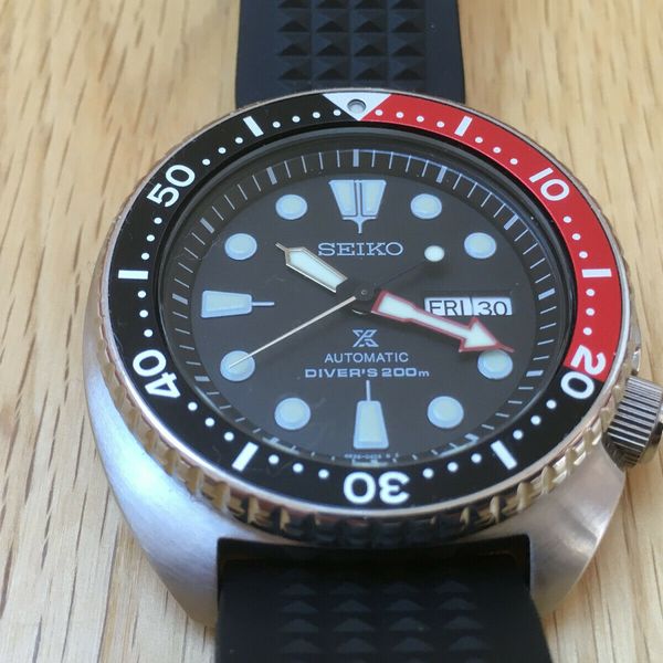 Seiko Prospex Turtle Automatic Diver Watch - Black Red "Coke" Bezel ...