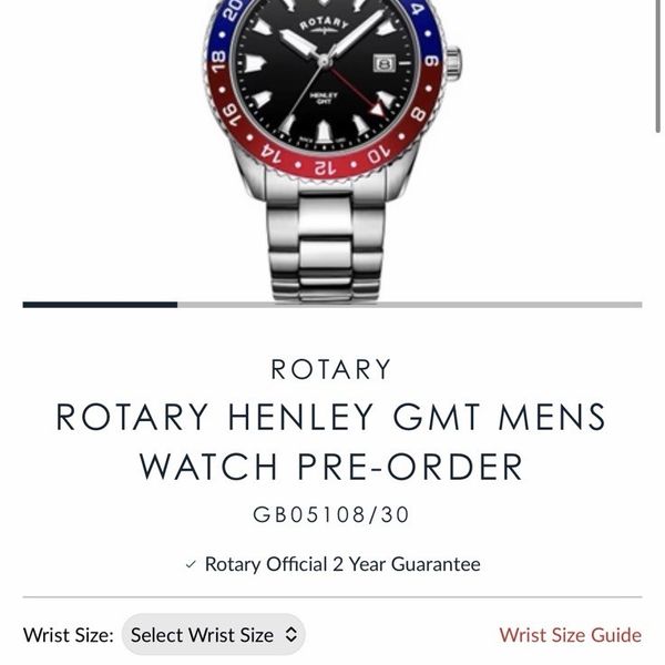 Gents Rotary â Henleyâ GMT Quartz Watch *BNIB* RRP Â£279 | WatchCharts ...