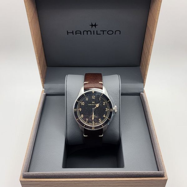 Hamilton Khaki Aviation Pilot Pioneer ~ Mens Watch ~ H76205530 ~ Floor ...
