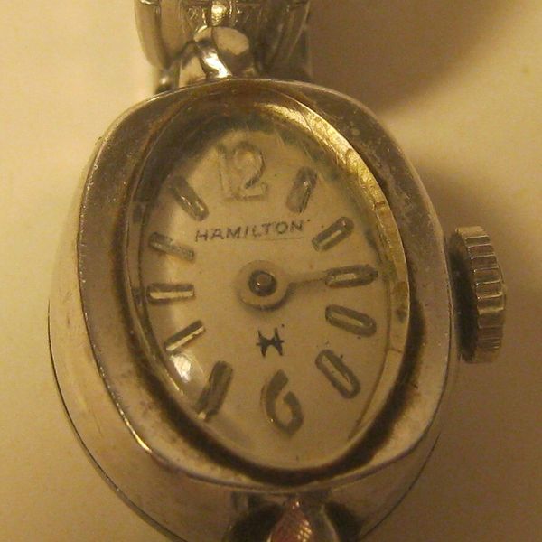 MECHANICAL Ladies HAMILTON Mechanical Watch 10K Gold RGP Bezel SOLD AS ...