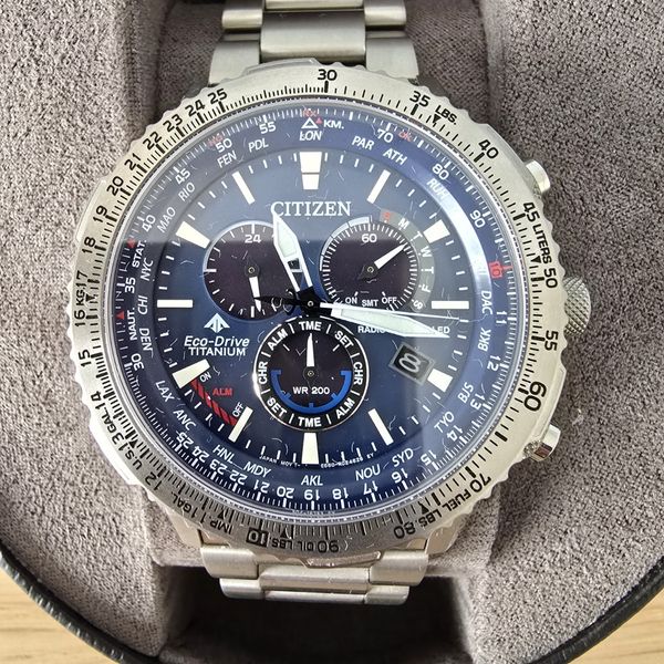 Citizen Eco-Drive Promaster Sky Pilot A-T Titanium bracelet watch ...
