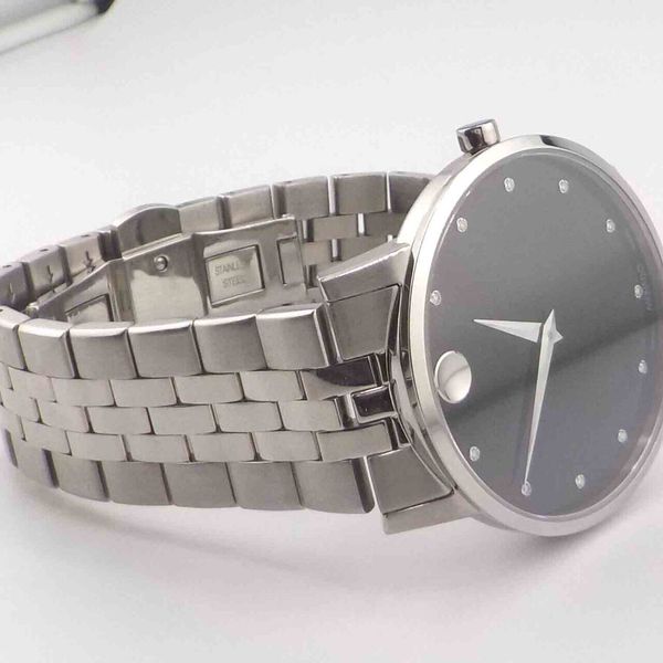MOVADO MUSEUM CLASSIC DIAMOND ACCENT BLACK DIAL MEN'S WATCH 40MM ...