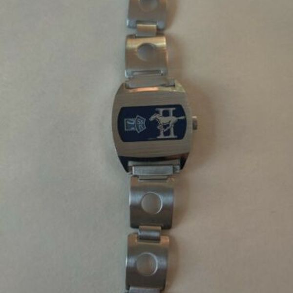 1970'S PIERRE CHEVELLE SWISS FORD MUSTANG II JUMP HOUR MEN'S WATCH ...
