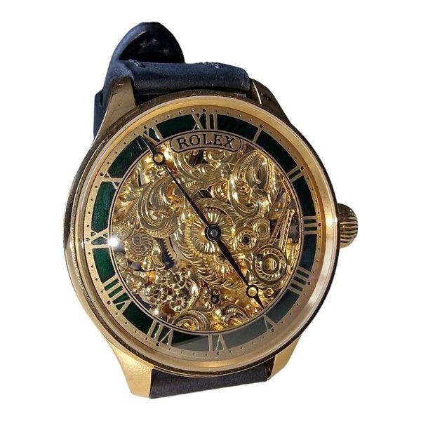 Vintage Swiss Skeleton Watch 48mm Antique Pocket Watch Rolex 1920 ...