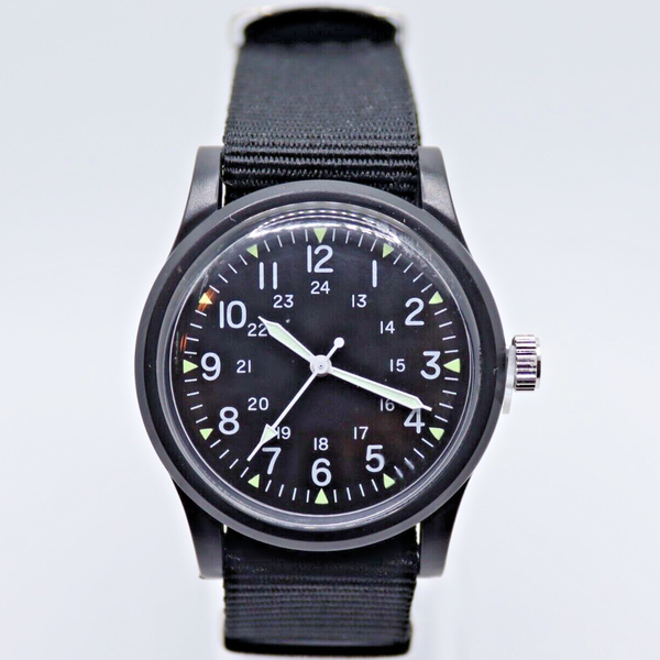 [NEW] Daiso Military Watch Hattori/Seiko Movement BLACK from JAPAN ...