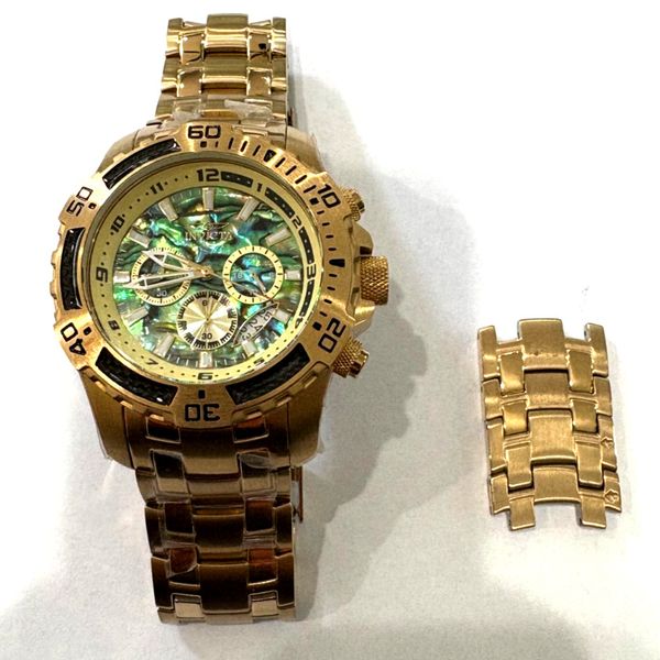 Invicta Pro Diver 25094 Chronograph Gold Stainless Steel Men's Watch ...