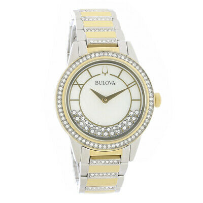 Bulova TurnStyle Ladies Gold Plated Stainless Steel Quartz Watch 98L245 ...