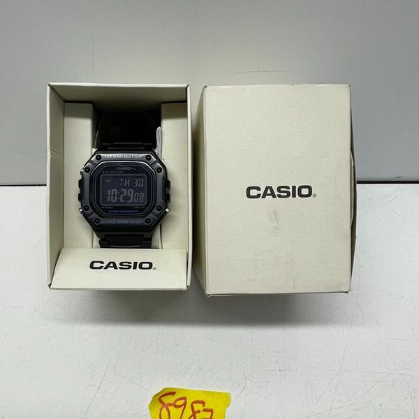 Casio Men's Watch Illuminator Chronograph Black Resin Strap Digital ...