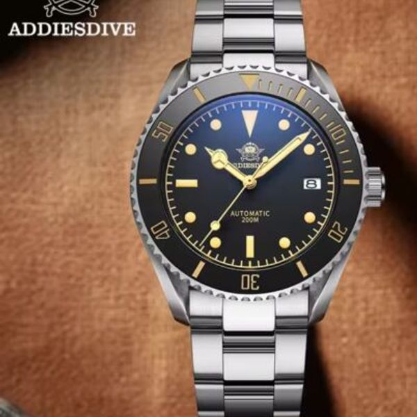 ADDIESDIVE AD2101 AUTOMATIC WATCH - SEIKO NH35 MOVEMENT - SAPPHIRE ...
