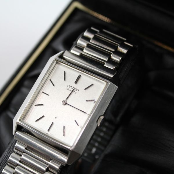 Mens Vintage Seiko Square Dial Dress Watch Ref 4110-5009 Quartz Working ...