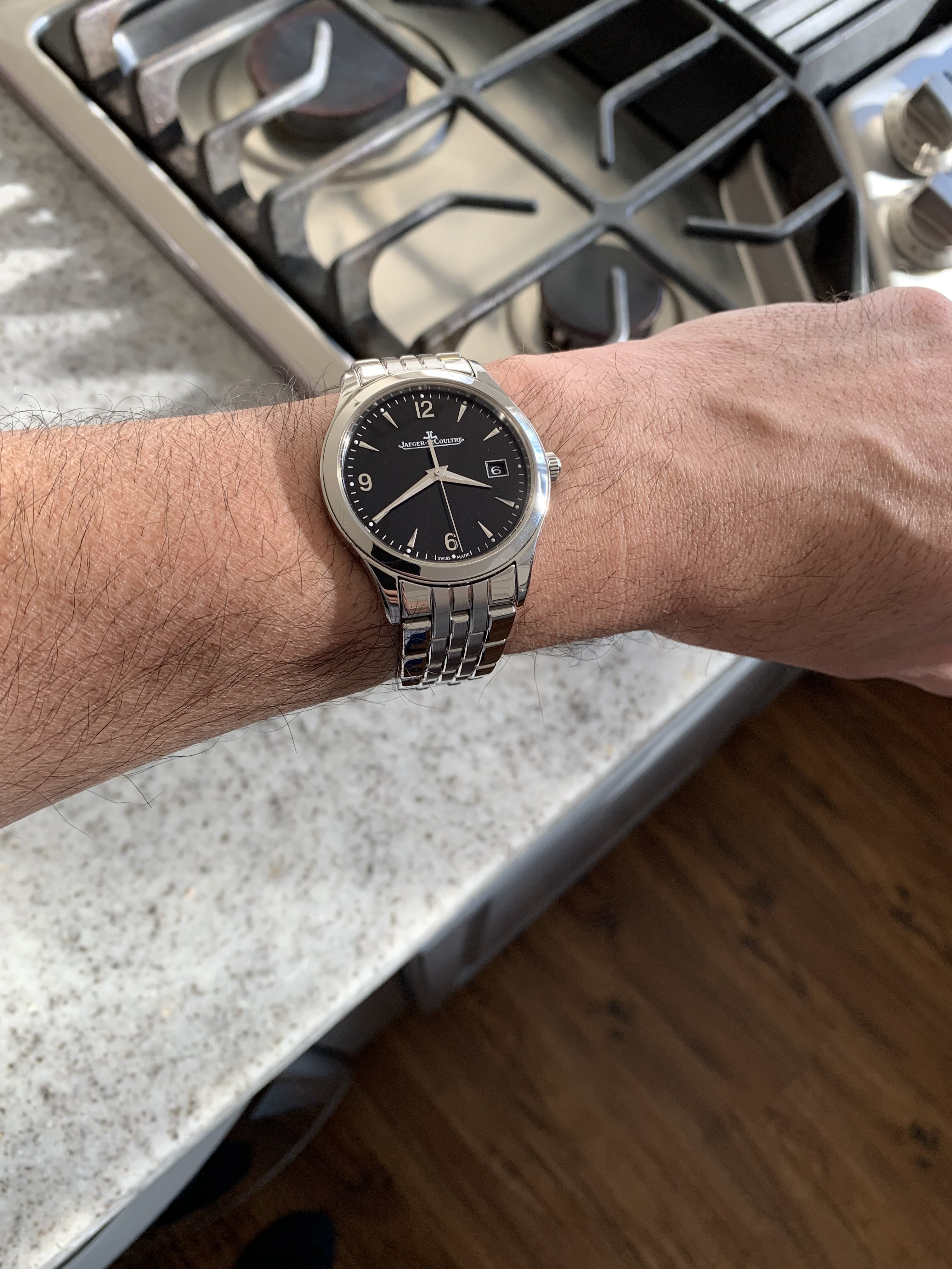 JLC Master Control Date - Rare Black Dial and Bracelet Combo - $7200 ...