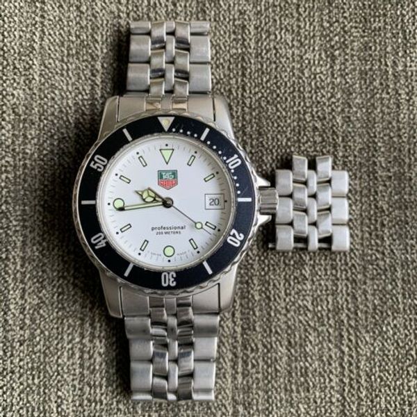 Tag Heuer 1500 Professional White WD1213-G-20 36mm 200m Quartz Dive ...