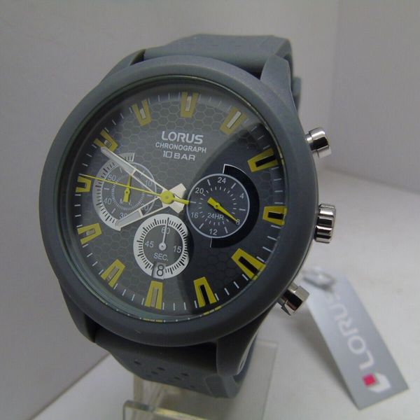 LORUS by SEIKO MENS GREY CHRONOGRAPH WATCH *EX-DISPLAY* *GIFT BOX ...