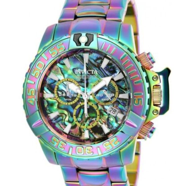 Invicta Subaqua Men's 47mm Rainbow Iridescent Abalone Swiss Chrono ...