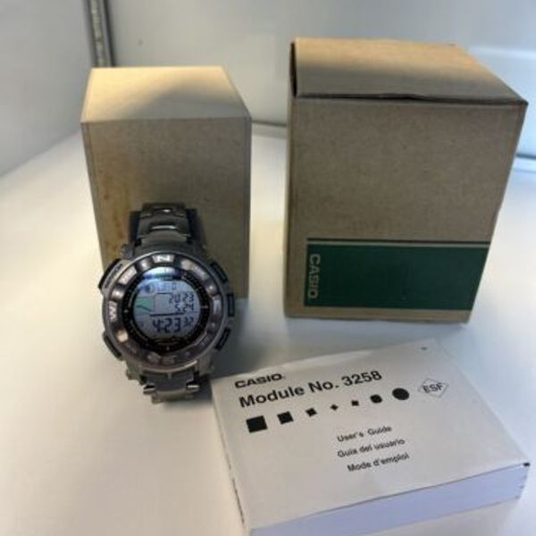 Casio Pro Trek PRW2500T Tough Solar Titanium Men's Watch PRW-2500T USA ...