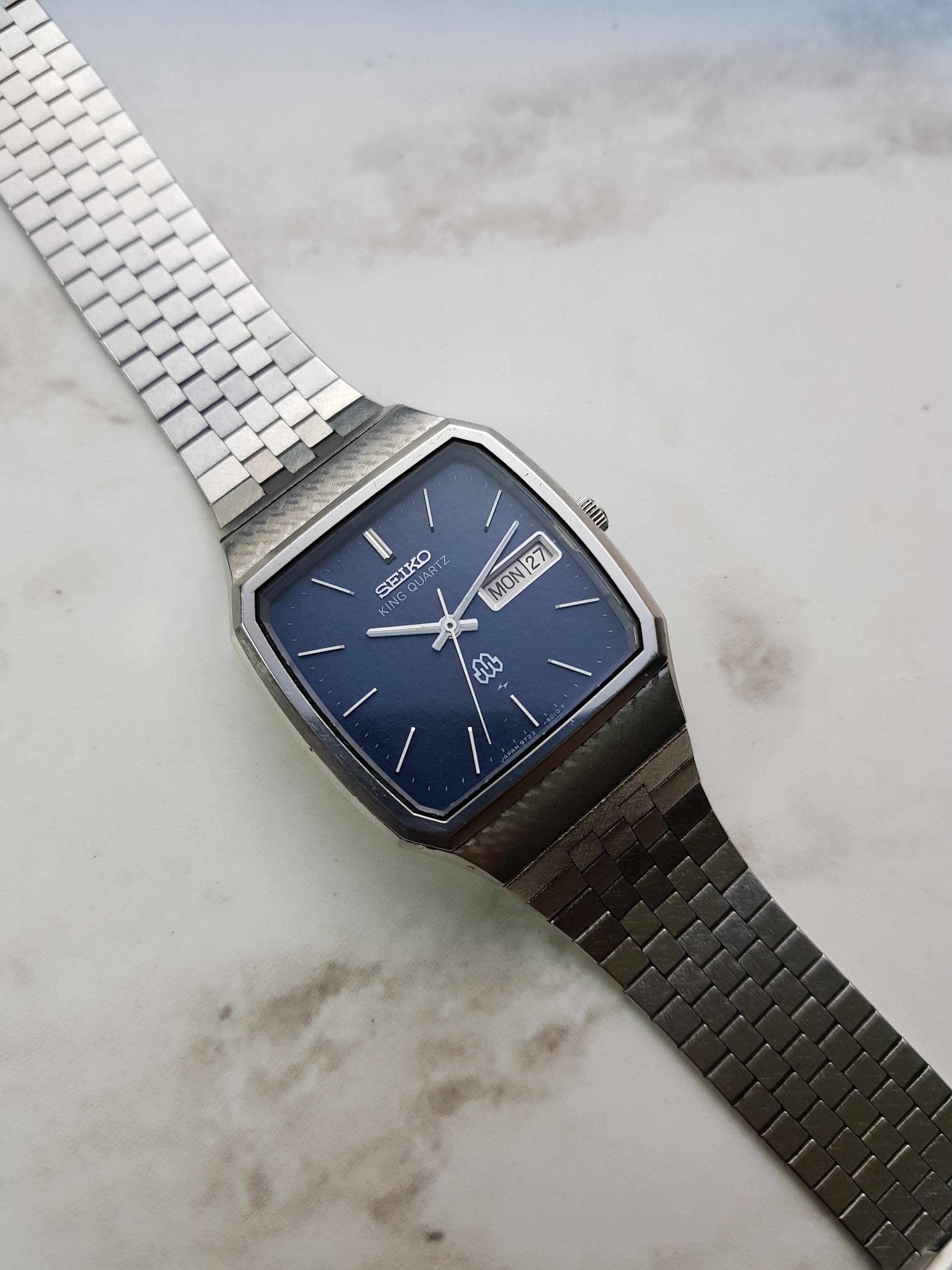 [WTS] Seiko King Quartz Twin Quartz 9723-5010 Blue Snowflake Dial ...