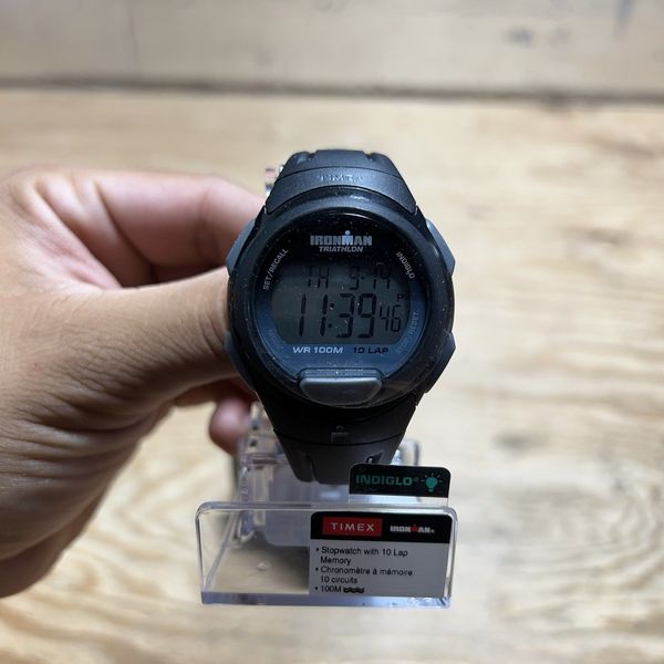 Timex T5K608 Full-Size Ironman Essential 10 Black Resin Digital Men's Watch | WatchCharts ...