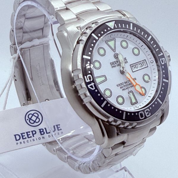 DEEP BLUE PRO SEA DIVER 1000M AUTO DIVE WATCH-White Dial/NEWâ ¼ï ...