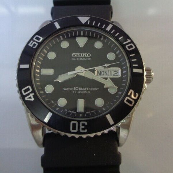 Seiko Diver Mens Watch Day & Date Auto 7S26-0040 Black Dial SKX031J SN ...