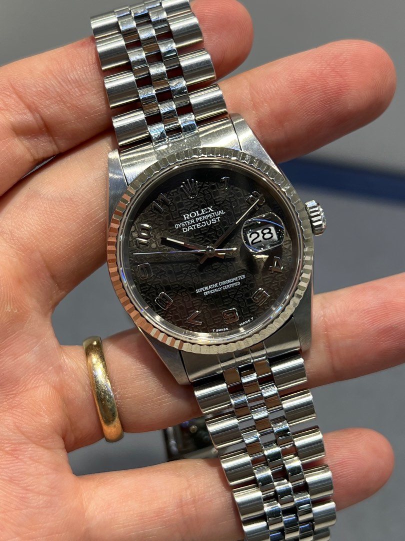 Rare Dial???? Rolex Datejust 16234 36mm Black Computer Dial ...