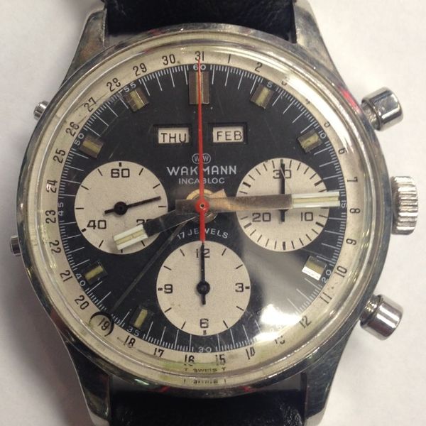 FS. Vintage Wakmann Triple Date Chronograph for sale | WatchCharts ...