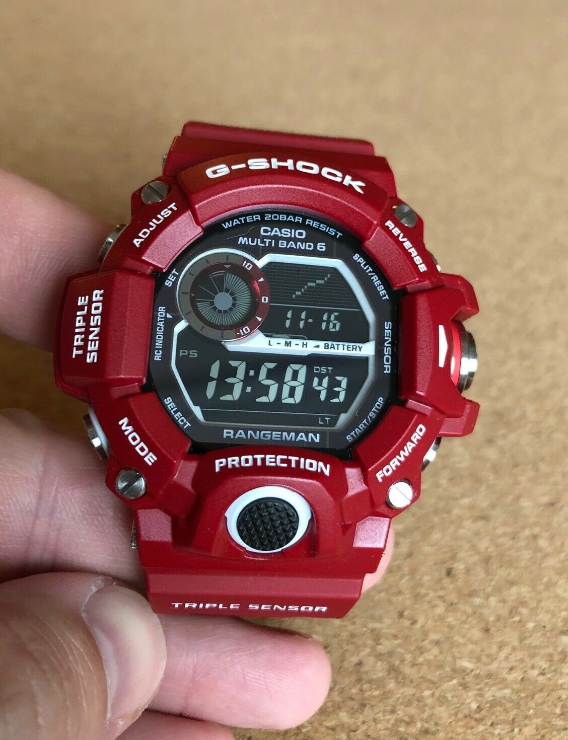 Casio G-Shock Rangeman "Men in Rescue Red" GW-9400RD | WatchCharts
