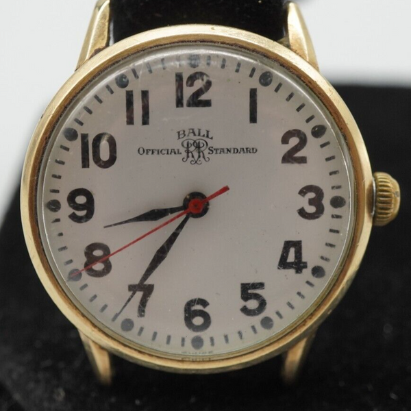 Rare BALL Official Railroad R.R Standard 1604B 34mm 21 Jewel Watch ...