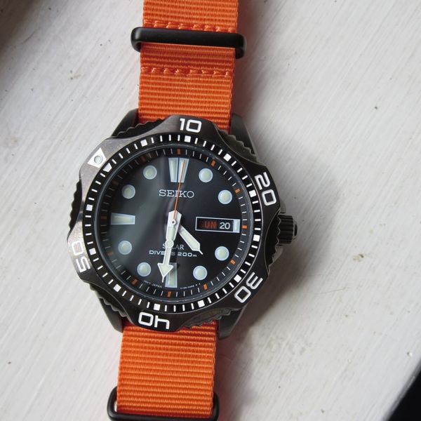 SOLD: Seiko SNE245 PVD Solar Air Diver - Like New - With Orange Z20 and ...