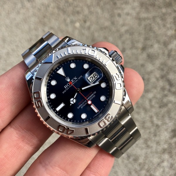 *$8750! Rolex Yacht-Master 116622 Platinum - Blue Dial - Random ...