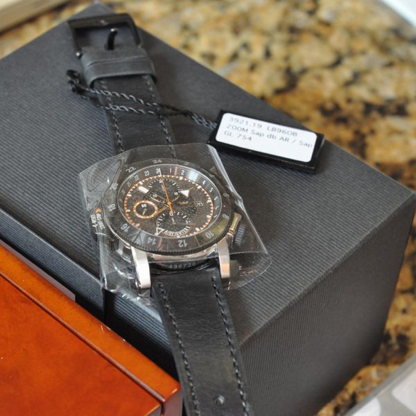 SOLD Glycine Airman Airfighter Chronograph GMT Swiss Automatic 3921-19 ...