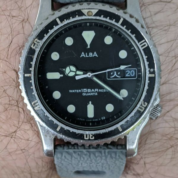 Vintage 87 Alba Seiko JDM V748 150M Diver's Watch, Works | WatchCharts ...