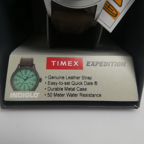 Timex Men's T40051 Expedition Metal Field 39mm Leather Strap Watch ...