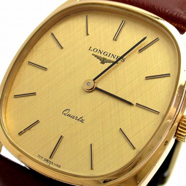 [Used] Longines Classic Gold Oval Tonneau Men's Gold Dial Watch ...