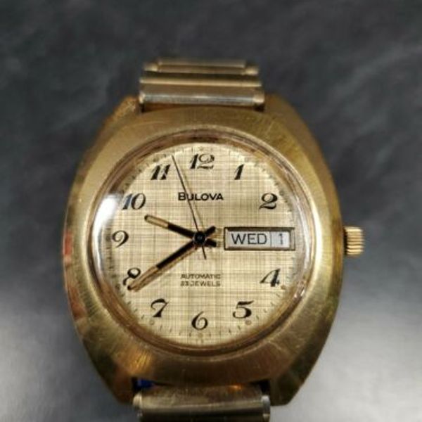 Bulova 23 Jewels Automatic Mens Watch Vintage J143590 Runs | WatchCharts