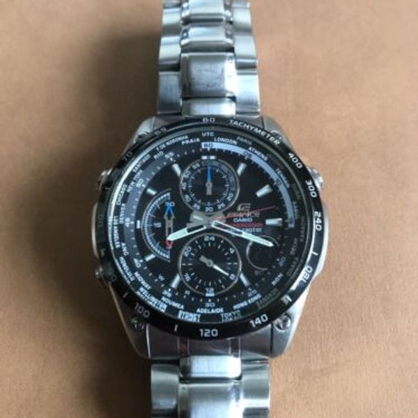 Casio Edifice Wave Ceptor WR100M World Time 5041 EQW-500 | WatchCharts ...