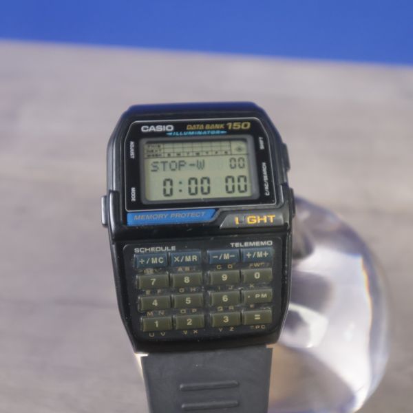 RARE VINTAGE CASIO DATABANK 150 CALCULATOR DBC-150 MEN'S WATCH NEW ...